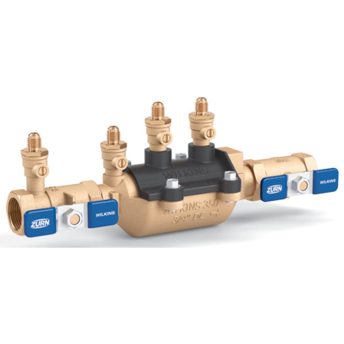 3/4" Double Check Backflow Preventer, SS Handles